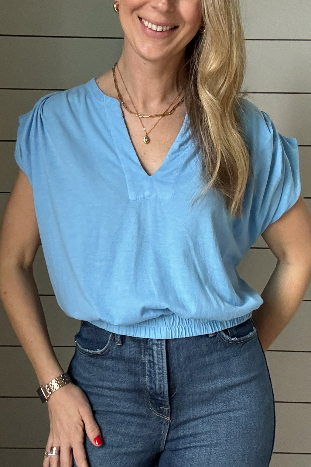 Made in the USA, Cloud Jersey Deep V Top, 100% Cotton – Cotton & Cashmere